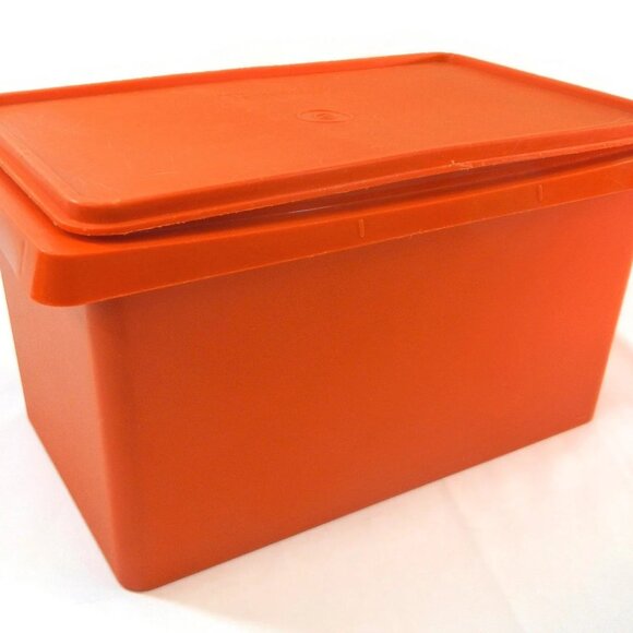 Tupperware | Kitchen | Vintage Orange Tupperware Carryall Large Storage ...
